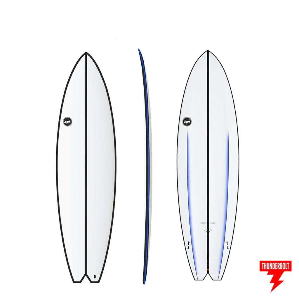 Thunderbolt Skindog Hydroplane Surfboard - Blue Pinline – KS ...