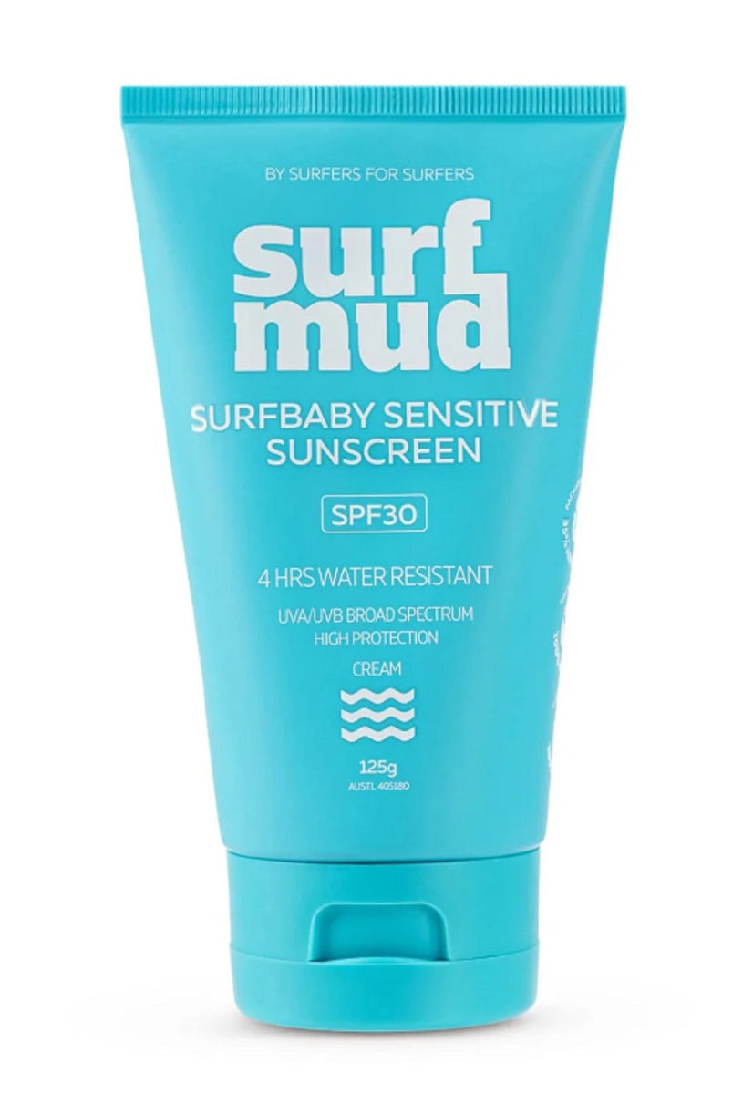 Surf Mud Surfbaby Sensitive Sunscreen SPF30 125g – KS Boardriders Surf Shop
